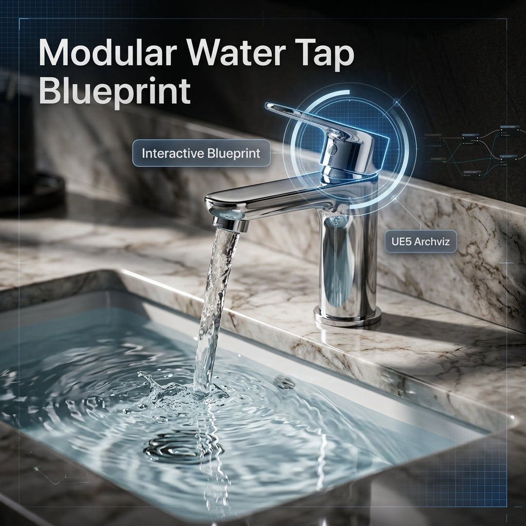 Modular Water Tap Blueprint for Archviz – Interactive UE5 Faucet System ...